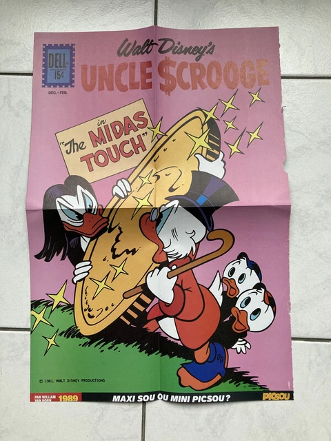 POSTER UNCLE SCROOGE MC DUCK THE MIDAS TOUCH TEAM PHOENIX MANGA 34 x 48 ...