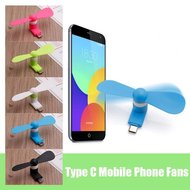 COOLING FANS MINI Micro Fan Mobile Phone Type-C USB C For Samsung ...