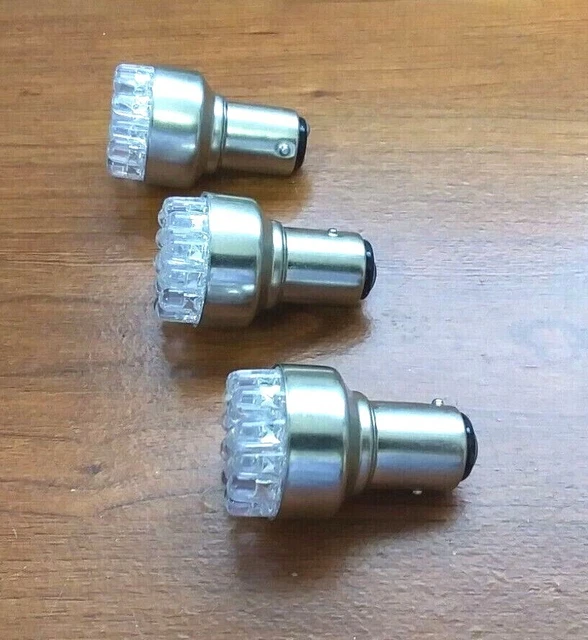 3 ULTRA BRIGHT BBT 1157 Combination 12 volt 19 White LED RV Light Bulbs ...