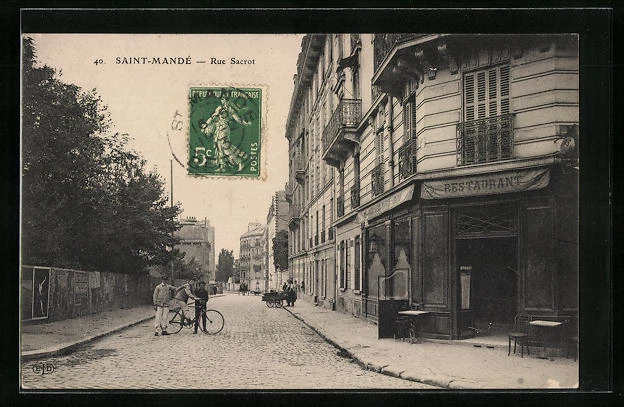CPA SAINT-MANDÉ, RUE Sacrot 1913 EUR 10,00 - PicClick FR