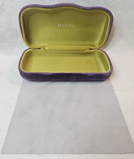 GUCCI VELVET HARD Clamshell Eyeglass/Sunglass Case ~ Purple $19.95 ...