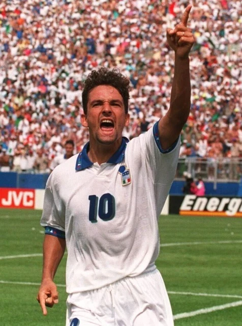 MAILLOT ITALIA COUPE Du Monde 1994 Roberto Baggio 10 Away FIFA World ...