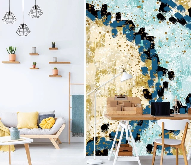 3D BLUE GRAFFITI 1499 Wallpaper Mural Paper Wall Print Indoor Murals CA ...