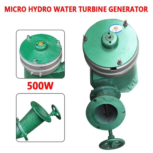 MICRO HYDRO WATER Turbine Generator Direct Drive Hydroelectric 500W 500 ...
