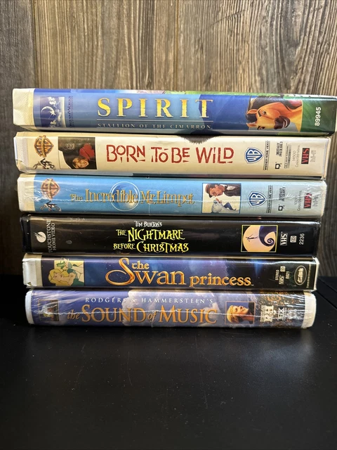 VINTAGE CHILDREN'S VHS Movie Lot Swan, Princess, born to be wild spirit ...