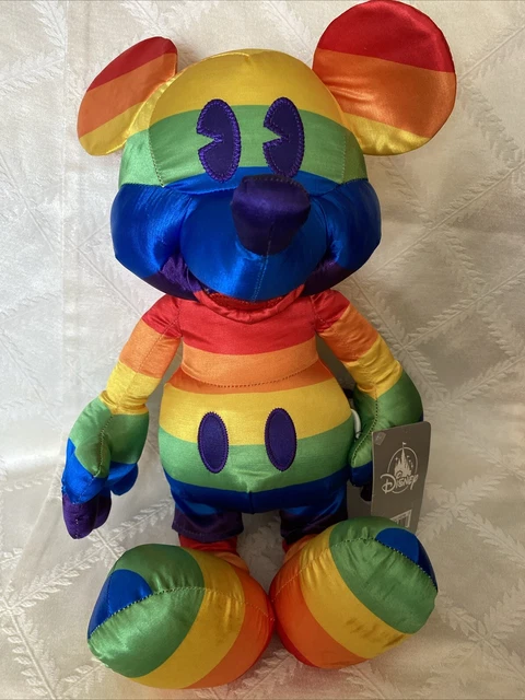 DISNEY RAINBOW MICKEY Mouse Plush June Limited Edition Doll Stuffed ...