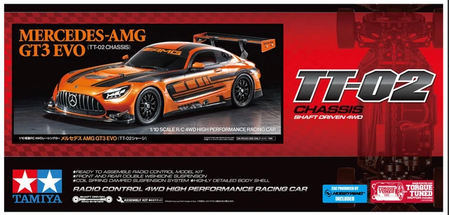 TAMIYA RC MERCEDES-BENZ AMG GT3 EVO - TT-02 - Item #58750 Model Car ...