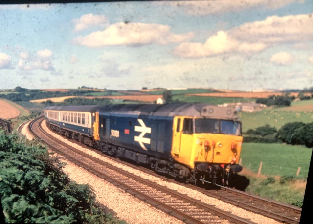 35MM SLIDE COLOUR Rail DE 1583 EE Type 4 Class 50 Diesel Locomotive ...
