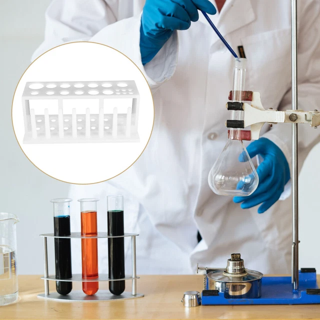 TEST TUBE RACK Testing Tubes Holder Centrifuge Tube Stand Laboratory ...