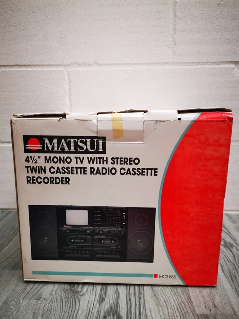 MATSUI TV MONO 4 1/2" con registratore radio e cassette stereo a doppia ...
