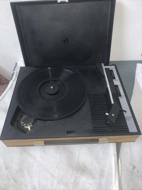 FIDELITY HF42 RECORD Player Vinyl Turntable Portable Vintage Black ...