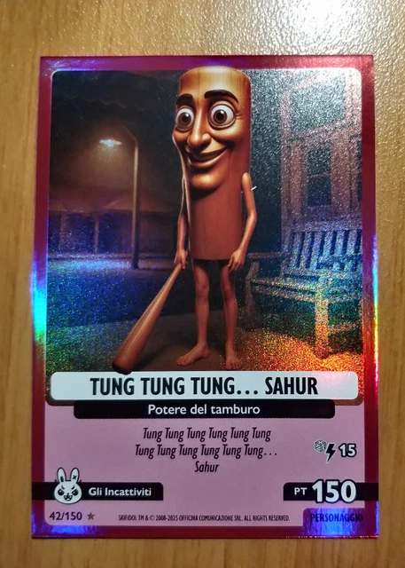 TUNG TUNG TUNG Sahur Skifidol Italian Brainrot Edizione Limitata RARA ...
