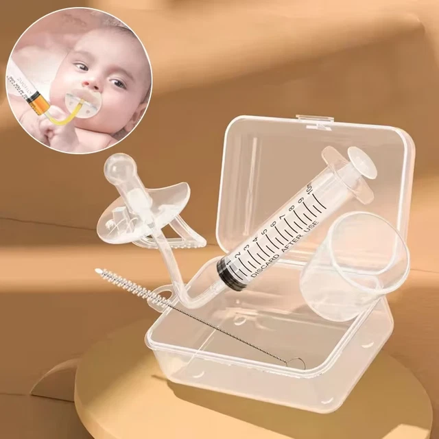 6PCS BABY PACIFIER Medicine Dispenser Kit 10Ml Oral Feeding Syringe ...