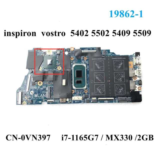 PLACA MADRE 19862-1 i7-1165G7 PARA Dell 5502 5402 Inspiron 5409 5509 CN ...
