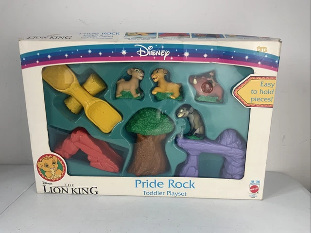 VINTAGE DER KÖNIG der Löwen Mattel Pride Rock Kleinkind Spielset Neu ...