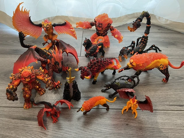 SCHLEICH ELDRADOR CREATURES Lava Sammlung Konvolut Phoenix Skorpion EUR ...