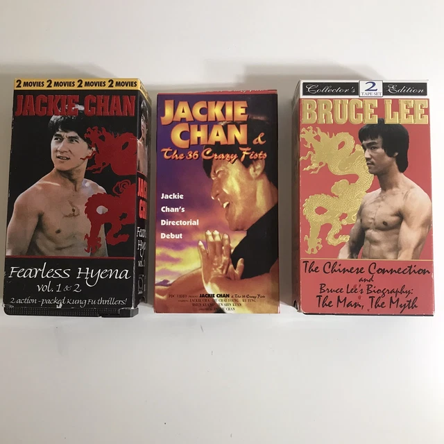 JACKIE CHAN BRUCE Lee's VHS Movies Fearless Hyena The 36 Crazy Poings ... JACKIE CHAN BRUCE Lee's VHS Movies Fearless Hyena The 36 Crazy Poings ...