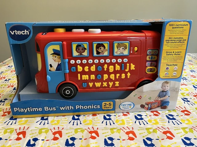 VTECH RED PLAYTIME Bus With Phonics, Educational Playset £15.00 ...