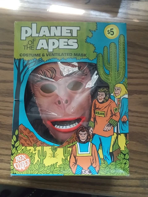 1974 PLANET OF the Apes Caesar Costume Ben Cooper Vintage Box Complete ...