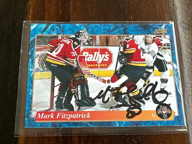 AUTOGRAPHE MARK FITZPATRICK Panthers 1994 score Pinnacle 537 hockey ...