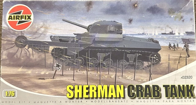 AIRFIX SHERMAN CRAB Tank 1:76 Model Kit Hobby Army Die Cast Collectors ...