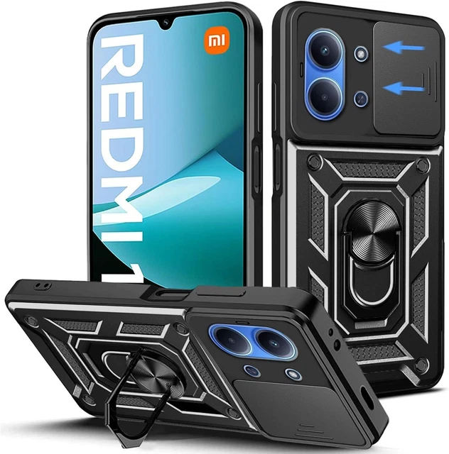 FOR XIAOMI REDMI 15C 4G /5G Case,Ring Phone Cover + Screen Protector ...