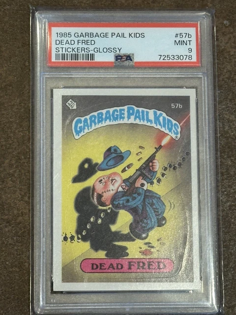 1985 GARBAGE PAIL Kids Dead Fred 57b PSA 9 comme neuf GPK OS2 Glossy ...