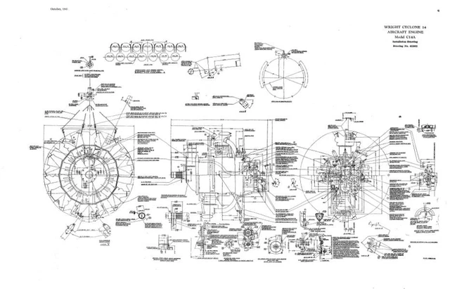 CURTISS WRIGHT R-2600 Cyclone 14 Twin Engine Maintenance archive manual ...
