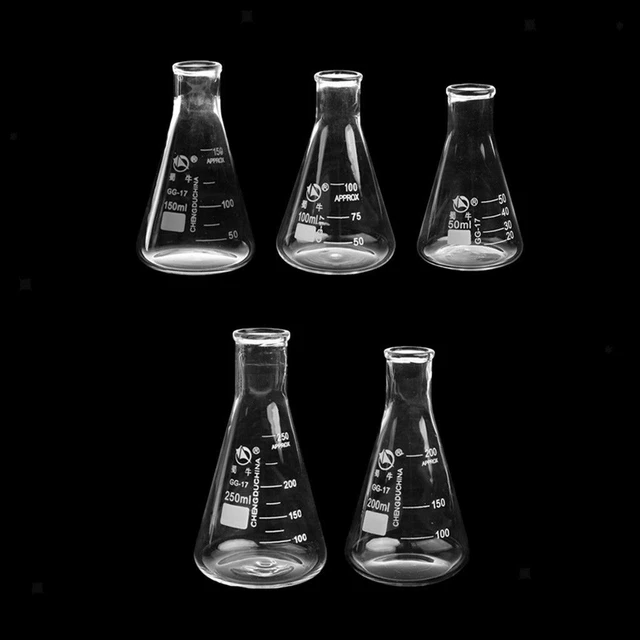 1 X CONICAL ERLENMEYER FLASK graduated 50-250ml borosilicate glass $7. ...