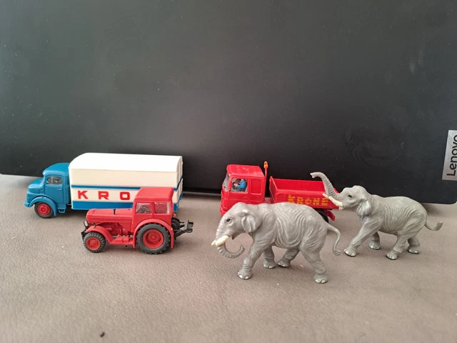 PREISER CIRCUS KRONE Konvolut Fahrzeuge und Elefanten EUR 15,00 ...