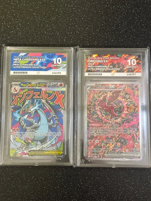 POKÉMON TCG MEGA Charizard X Ex MEP 023 & Oricorio 024 UPC promo ...