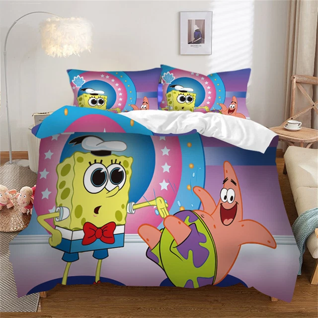 SPONGEBOB PATRICK STAR Single Double Queen King Bed Duvet Quilt Doona ...