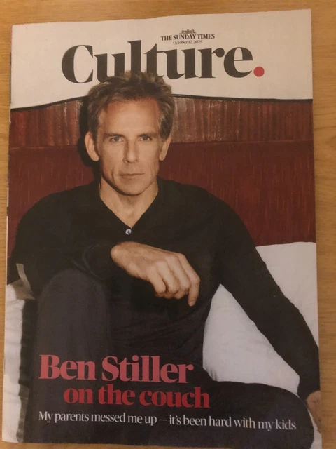 SUNDAY TIMES CULTURE MAGAZINE 12th OCTOBER 2025 BEN STILLER £3.61 ...