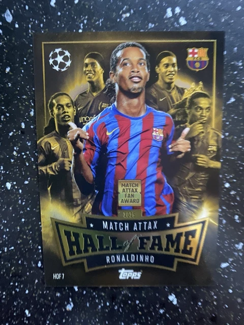 MATCH ATTAX 2025 2026 Chrome Hall of Fame Ronaldinho Barcelona ...