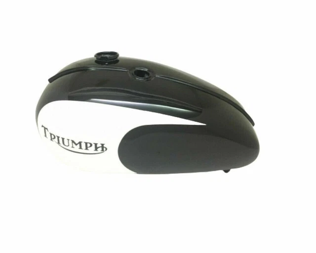 TRIUMPH T120 OIF Black & White Steel Gas Fuel Benzintank 1971 EUR 227 ...
