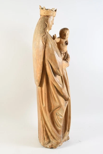 O49M03- GOTISCHE SKULPTUR Madonna mit Kind Holz geschnitzt 16. Jh EUR ...