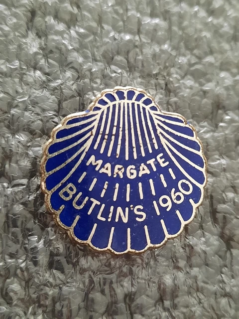 VERY RARE BUTLINS Margate 1960 Blue Shell Original Enamel Pin Badge £33 ...