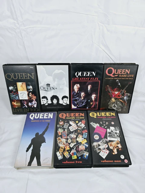 QUEEN VHS TAPES Freddie Mercury Live In Rio Greatest Flix Magic Years ...