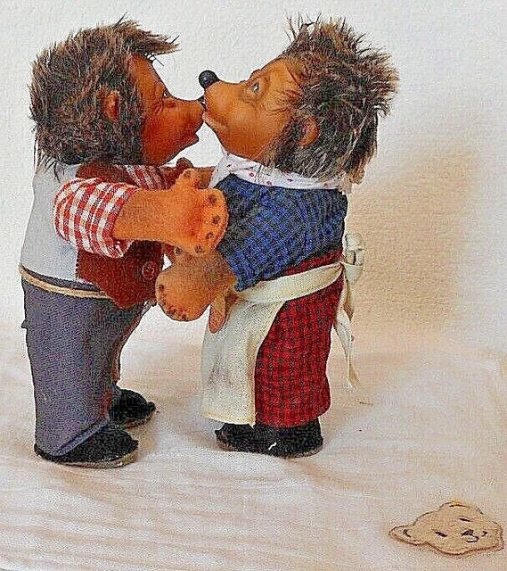 STEIFF MECKI 7627/17 und Micki 7628/17 auffälliges Äußeres 17cm süsses ...