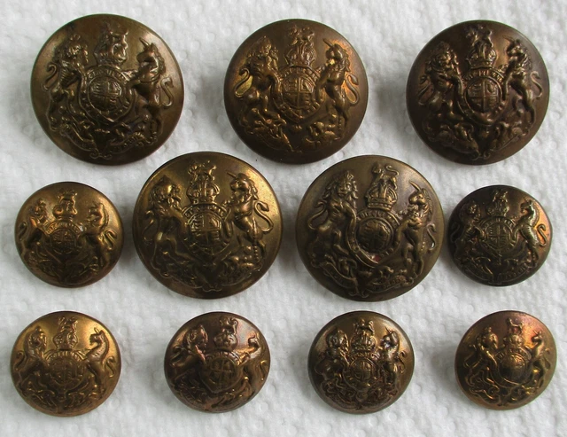 SET 11X BRITISH Army:"GENERAL SERVICE BRASS BUTTONS" (WW1-WW2 Period) £ ...