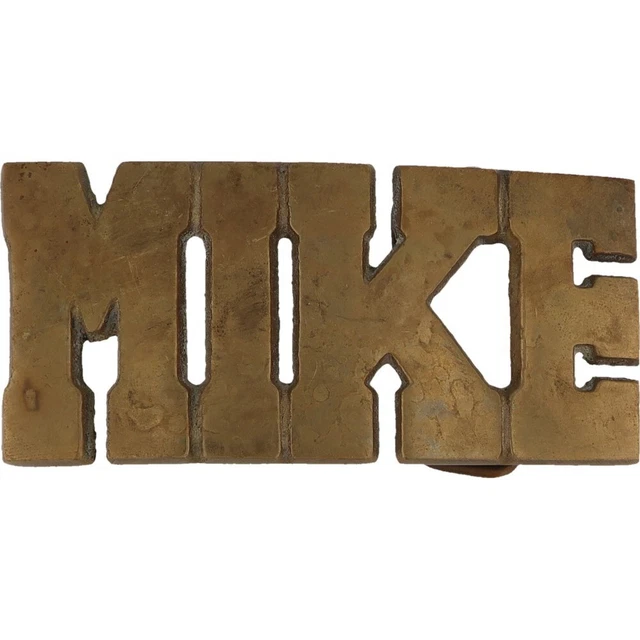 BRASS MICHAEL MIKE Mikey Mickey Name Tag Hippie Hippy 1970s Vintage ...