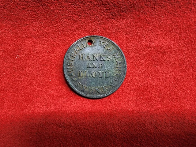 1855 AUSTRALIAN TEA Mart Hanks & Lloyd Sydney Railroad Train Token Coin ...