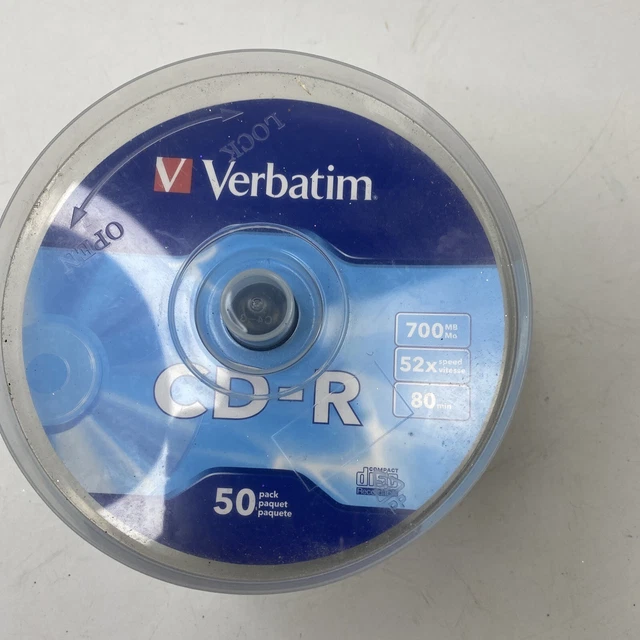 49 VERBATIM BLANK 52X CD-R CDR Branded Logo 700MB Media Disc $8.16 ...