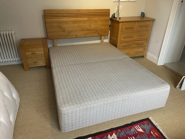 DELUXE VISPRING DOUBLE bed base with headboard £52.68 - PicClick UK