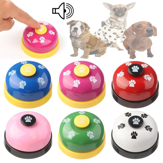 DOG PATTERN PAW Feeding Calling Bells Pet Bell Ring Training Bell Phone ...