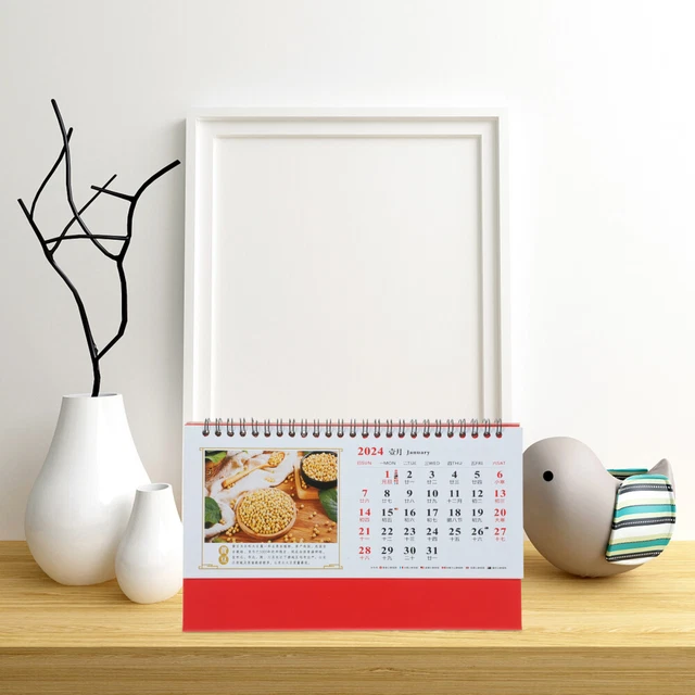 CHINESE DESK CALENDAR 2024 New Year Calendar 2024 Calendar Freestanding ...