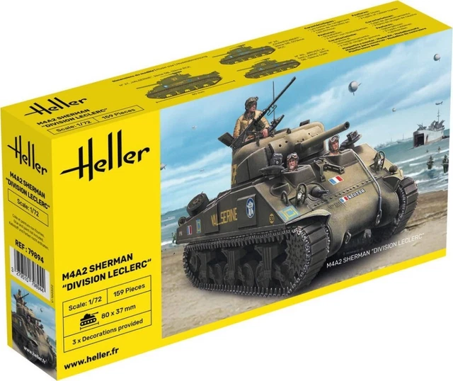 MODELLAUTO PANZER TANK Modell model kit bausatz Heller M4A2 Sherman EUR ...
