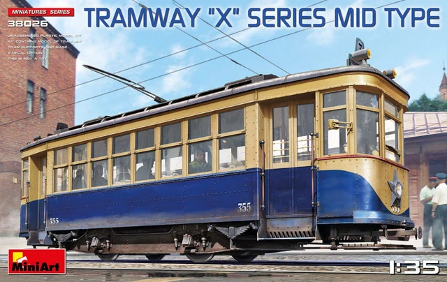 MINIATURE BUS TRAM Via Miniart Tramway X-Series Mid Type Model Kit 1:35 ...