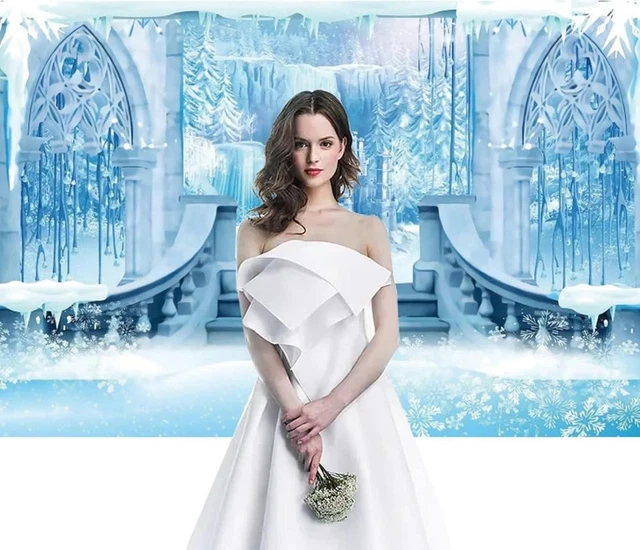 7X5FT WINTER CASTLE Photography Backdrop,Winter Wonderland Castle ...