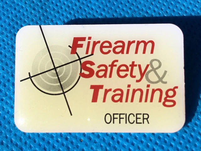 1980’S FIREARM SAFETY & Training Officer Enamel Badge 35mm across $14. ...
